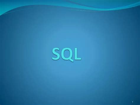 ppt sql powerpoint presentation free download id 8754133