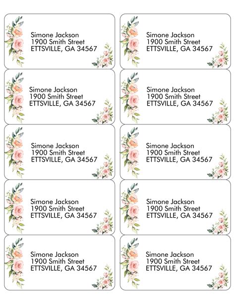 Address Labels Mailing At Alvin McBee Blog
