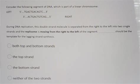 solved consider the following segment of dna which is part