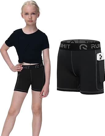 Runhit 4 Youth Girls Volleyball Shorts Spandex Girls