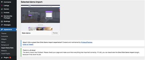 Demo Import WP Rentals Help