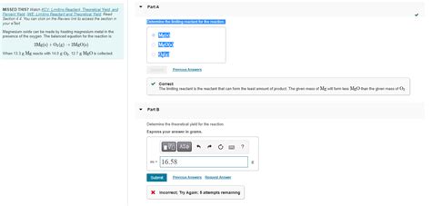 Solved Part B Determine The Theoretical Yield For The Chegg