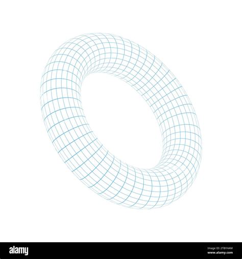 Torus Wireframe Vector Abstract Geometric Shape With Torus Stock