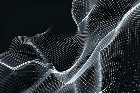 Abstract Polygonal Space Low Poly Dark Background With Connecting Dots