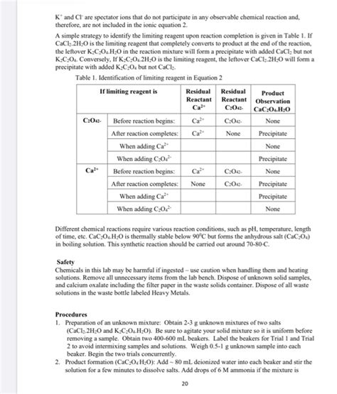 experiment 4 determination of the limiting reagent