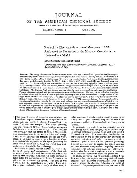 Pdf Electronic Structure Of Molecules Xvi Analysis Of The Formation
