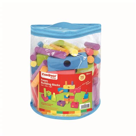 Foam Building Blocks Set Of 75 Brite Idea