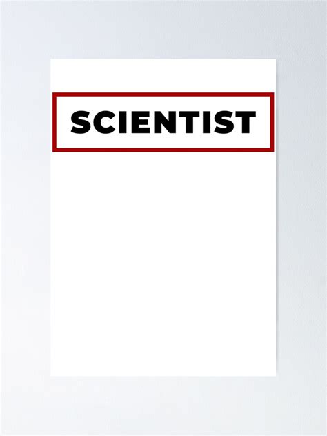 Scientist With Red Frame Poster For Sale By Svpod Redbubble