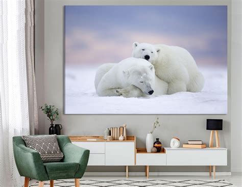 Polar Bear Wall Art Print Scandi Home Arcticanimals Arcticprint