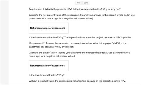 solved requirement 1 what is the project s npv is the