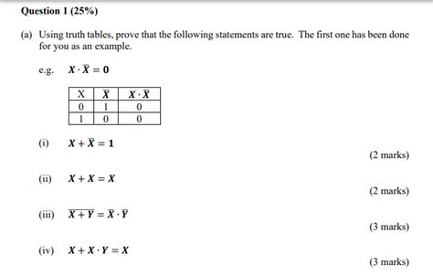 solved a using truth tables prove that the following