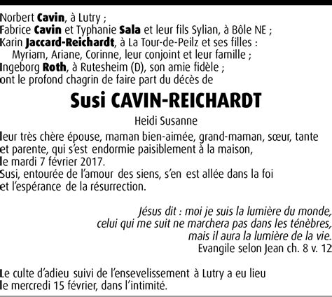 Heidi Susanne Cavin Reichardt Hommages