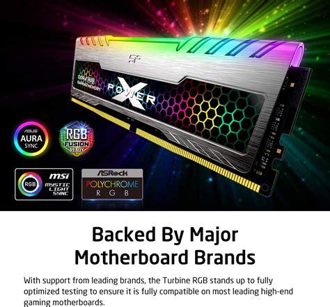 Ram Silicon Power Xpower Turbine Rgb Gaming 8gb Ddr4 3200 Sp008gxlzu320bsb