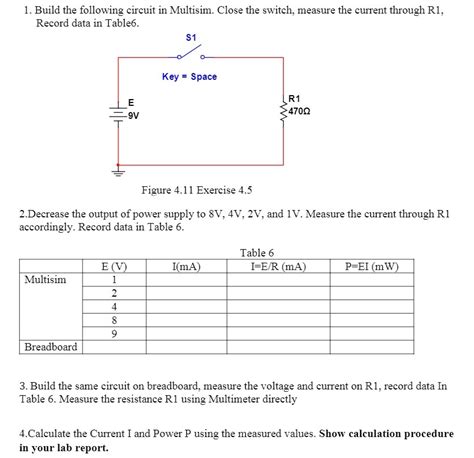 [solved] ] build the following circuit in multisim close the switch