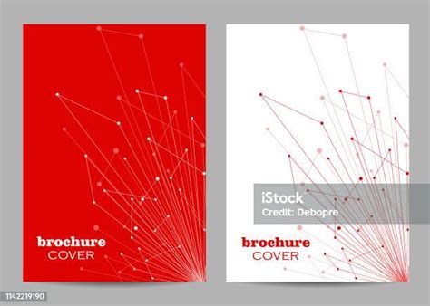 브로슈어 서식 파일 레이아웃 디자인입니다 연결 된 선과 점으로 추상적인 기하학적 배경 개념에 대한 스톡 벡터 아트 및 기타 이미지 개념 개념과 주제 과학 Istock