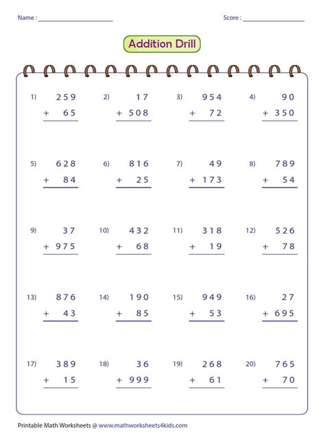 Addition Algorithms Pdf