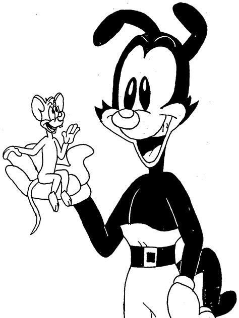 Cool Yakko Animaniacs And Mouse Coloring Page Libro De Dinosaurios Para Colorear Dibujos