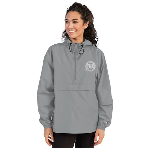 Embroidered Champion Packable Jacket Football Nb