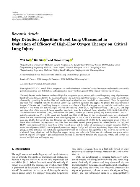 pdf edge detection algorithm based lung ultrasound in evaluation of