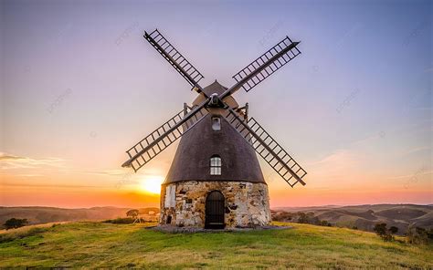 Medieval Windmill Background Medieval Windmill Nature Background