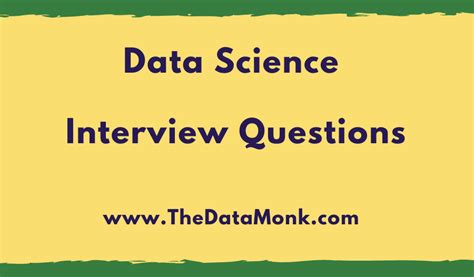 Data Science Interview Questions The Data Monk