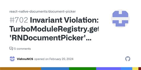 invariant violation turbomoduleregistry getenforcing