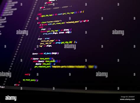 Compressed Colorful Code Background Web Programming With Javascript Coding Stock Photo Alamy
