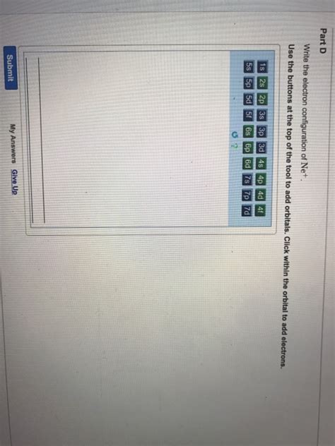 Solved Part C Write The Electron Configuration Of Ne Use