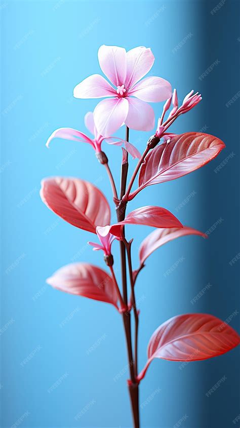 Premium Ai Image Close Up Rosy Periwink
