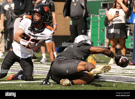 Oregon Wide Receiver Dakorien Moore 1 Scores A Touchdown While