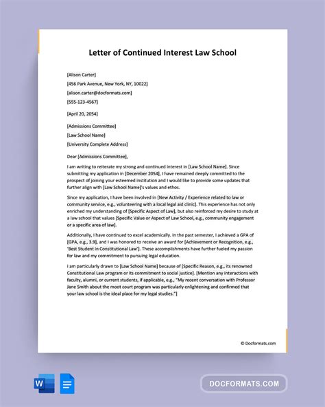 Continuing Education Sample Letter