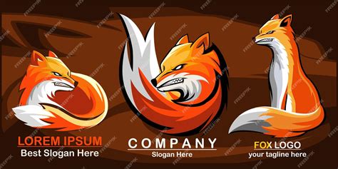 폭스 마스코트 로고 디자인 벡터 폭스 로고 마스코트 스포츠 일러스트레이션 로고 및 상징을 위한 현대적인 아이콘 프리미엄 벡터