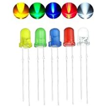 MOGAOPI Electronic Component Kit Total Pcs LED Diodes Metal Film Resistors Electrolytic