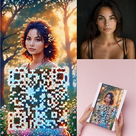 Custom QR Code Art With Personalized Face Swap Customized QR Code Download Printable Ai Art