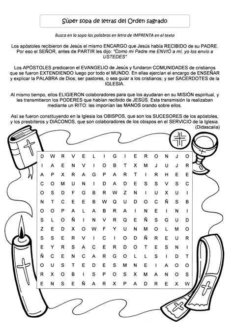 El Rincón De Las Melli Súper Sopa De Letras Del Orden Sagrado