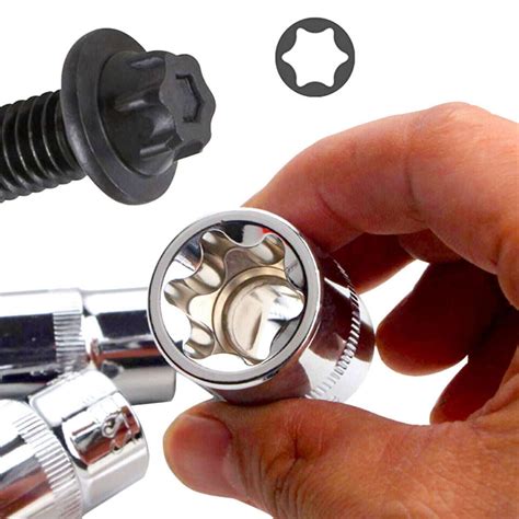 E Torx Star Female Bit Socket Set 1 2 3 8 1 4 Drive E4 E24 W Case Steel 14pcs