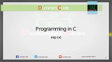 Exp X Using Recursive Functions In C Programming Dummiescode Youtube