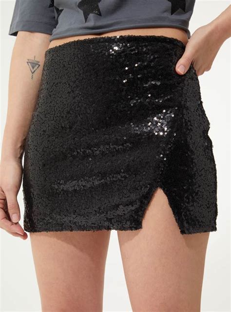Ripley Falda Index Para Mujer Corta Brillos Night