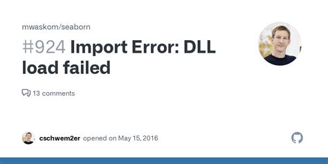 Import Error DLL Load Failed Issue Mwaskom Seaborn GitHub