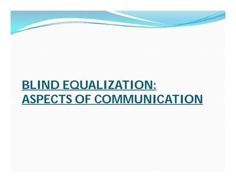 Equalization Ppt