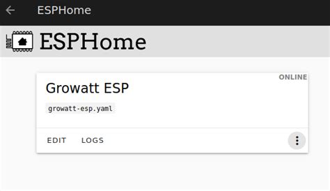 esphome api connection issue with inverter growatt mic 1500tl x
