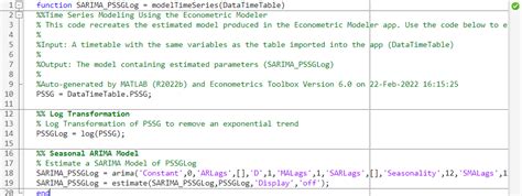 Share Results Of Econometric Modeler App Session Matlab And Simulink
