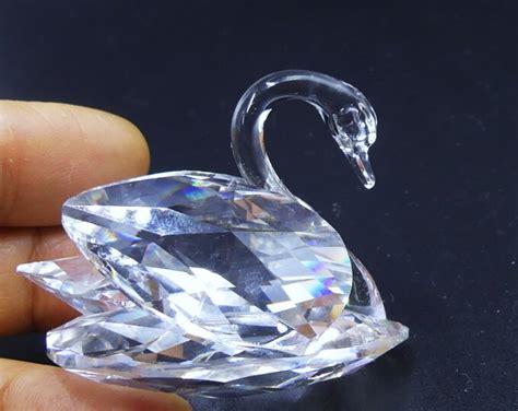 Vintage Swarovski Crystal Swan Figurine No Box 218 Etsy
