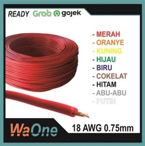 Harga Per Meter Kabel Body Awg Mm Meteran Kelistrikan Mobil Motor Serabut Nyaf