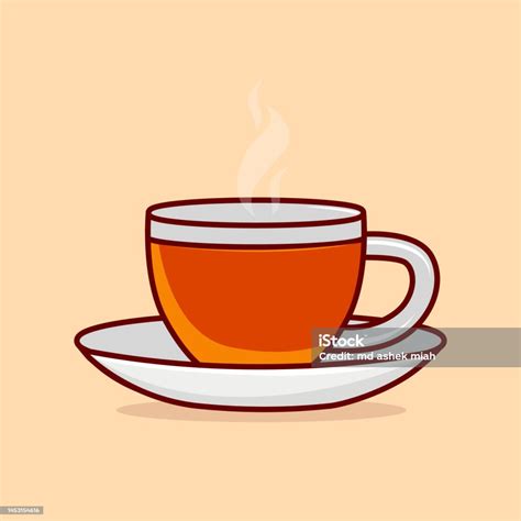 신선한 차 벡터 그림의 컵입니다 플랫 스타일 격리 된 찻잔 차 포장 마차 포스터 배너 카드 아이콘 웹에 대 한 디자인 찻잔에 대한 스톡 벡터 아트 및 기타 이미지 Istock