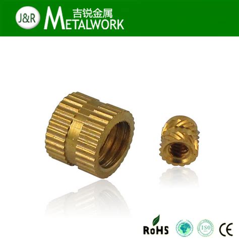 Brass Alloy Copper Knurled Round Thread Threaded Insert Nut