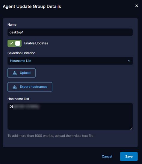 エージェント更新グループの管理 Zscaler
