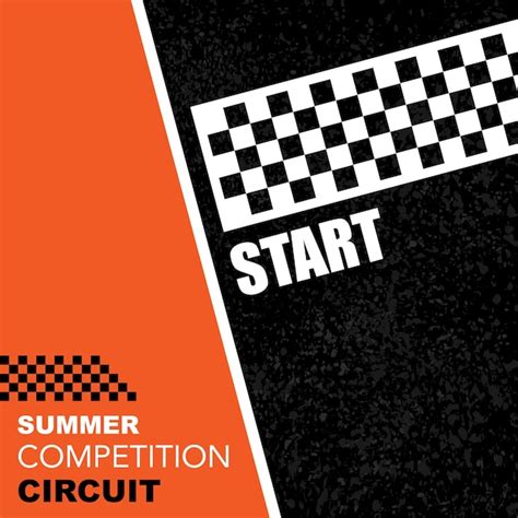 Premium Vector Asphalt With Checkered Start Line