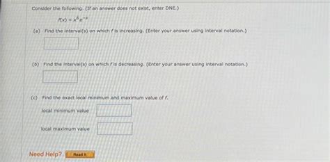 Solved Consider The Following If An Answer Does Not Exist Chegg