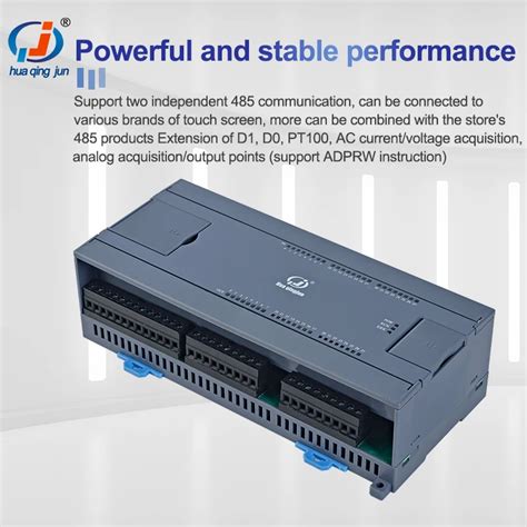 Huaqingjun DI DO Transistor Output PLC RS Pulse Outputs Ladder Diagram Modbus RTU PLC